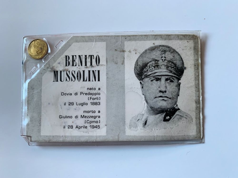 MINI MONETA (1 CM.)PLACCATA ORO- BENITO MUSSOLINI | Kaufen auf Ricardo