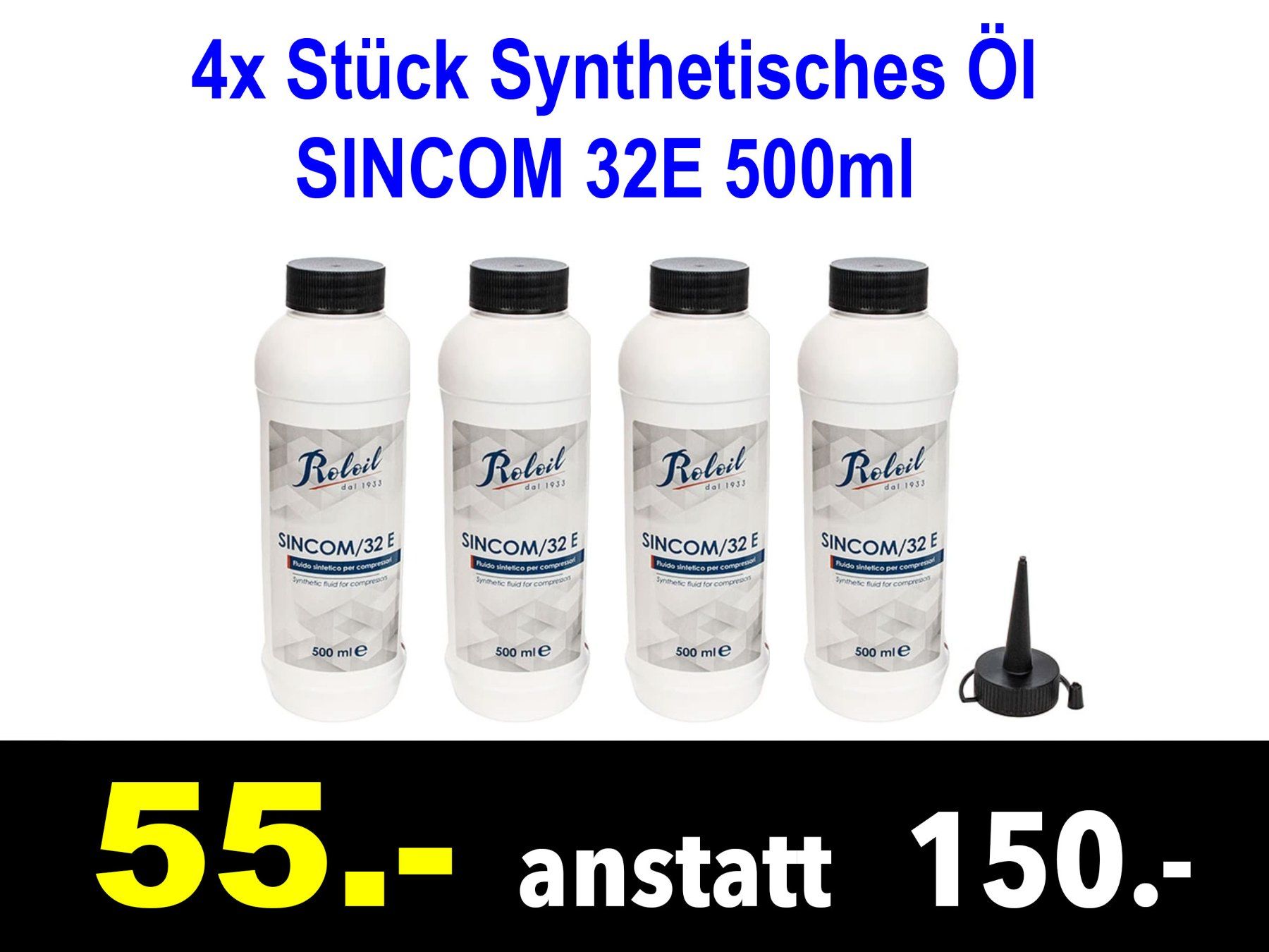🔴 Synthetisches 4x Stück SINCOM 32E 500ml Öl /993A (Neu und ...