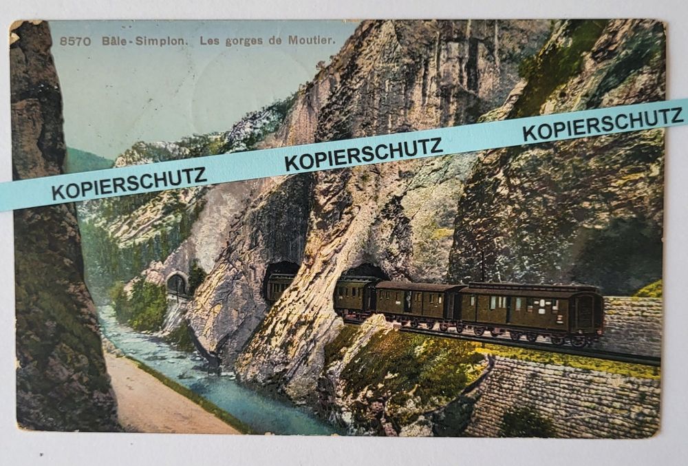 SBB - Les GORGES de MOUTIER - POSTKARTE - 20.1.1911 (Gebraucht) in Biel/Bienne für CHF 8 – mit ...