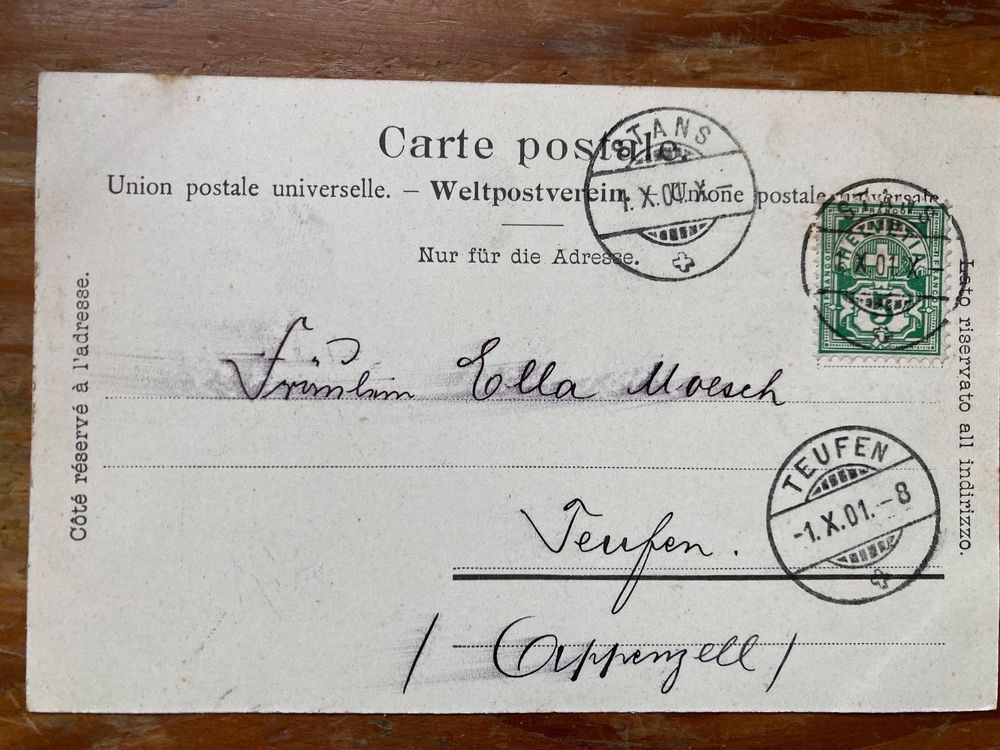 Postkarte „Gruss aus Stans“, gelaufen 1901 | Kaufen auf Ricardo