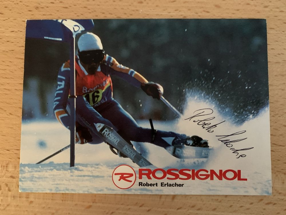 Autogrammkarte Robert Erlacher Ski Italien 80er Jahre (Gebraucht) in Greifensee für CHF 10 – mit ...