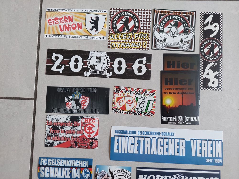 FAN STICKER 25 STK. - DYNAMO BERLIN, HALLE USW. (Gebraucht) in Spiegel ...