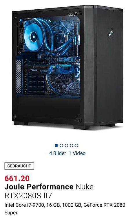Gaming PC Joule Nuke RTX2080S I7 - Top Zustand! (Gebraucht) in ...
