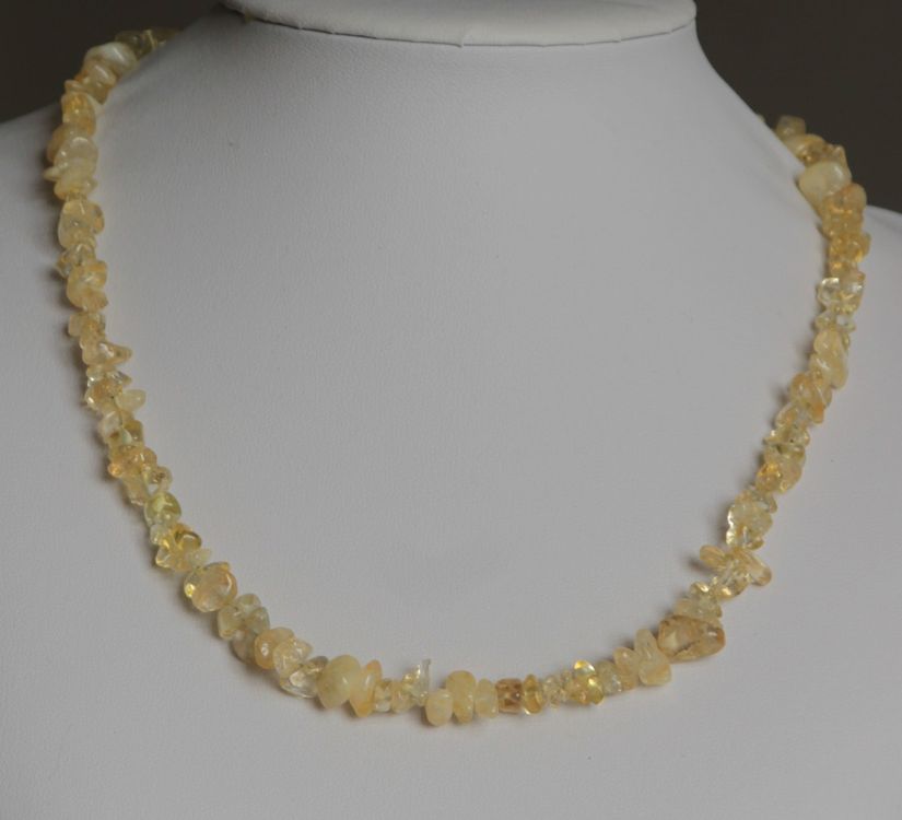 NEU: Citrin Zitrin Kette Collier mit Edelstahl Citrine (Neu (gemäss ...
