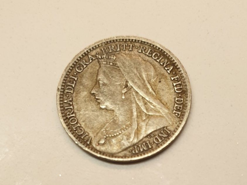 🇬🇧 UK Threepence 1897 Queen Victoria **XF** (rare state) (Gebraucht) in ...