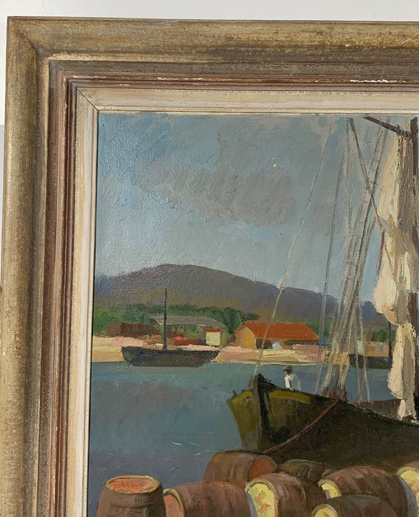 Alfred Bloesch (1890-1967) Gemälde -am Hafen St.Tropez (Gebraucht) in ...