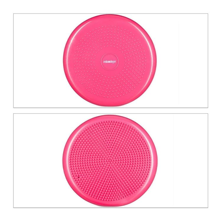 Balance Kissen 33cm mit Luftpumpe pink + 2 Massagebälle (Neu und ...