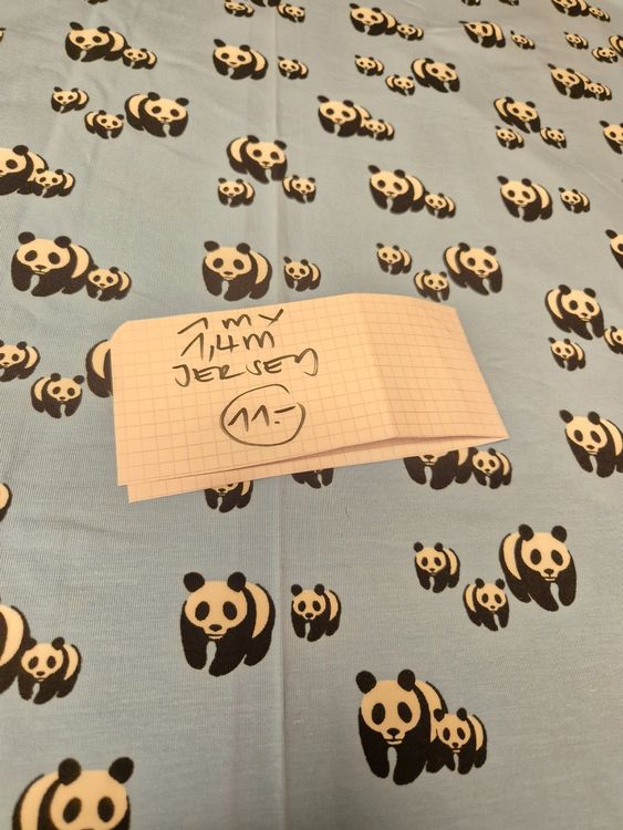 Stoff Jersey Panda hellblau super süss (Gebraucht) in Wynigen für CHF ...