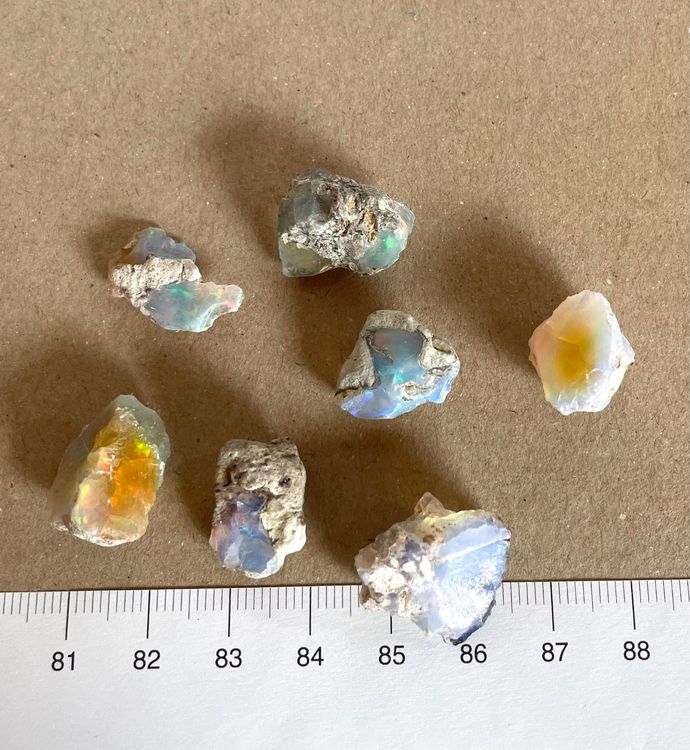 Opale aus Welo Mine Aethiopen Splitter roh unbehandelt Opal (Neu und ...