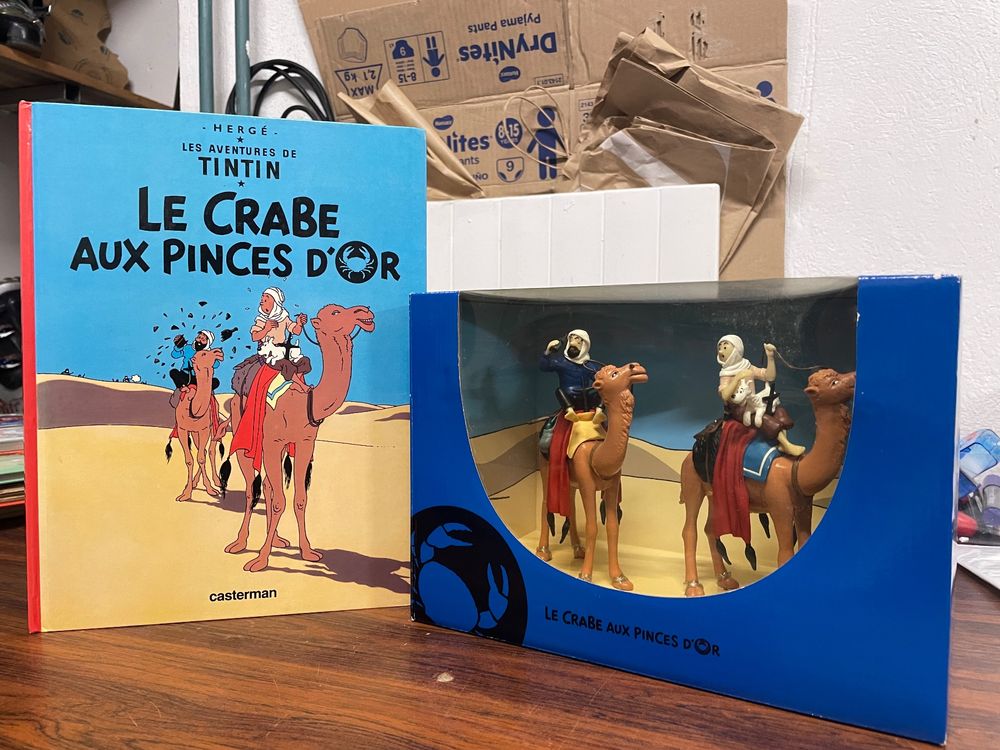 Tintin grande figurines diorama le crabe aux pinces d’or (Gebraucht) in ...