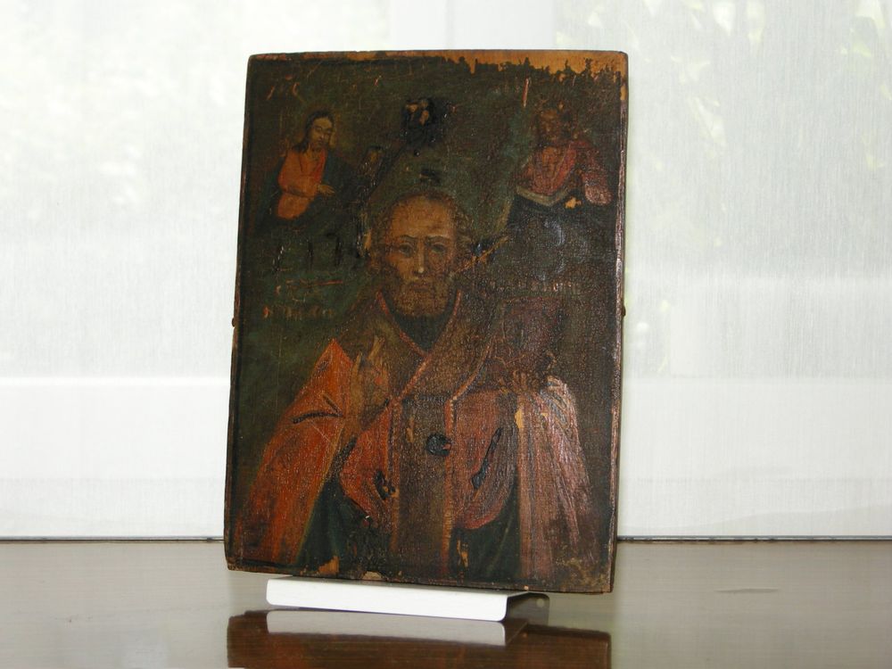 Antike Ikone Heiliger Nikolaus von Myra #starke Patina (Gebraucht) in Aarau für CHF 109 – mit ...