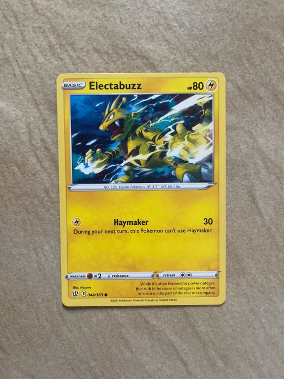 Carte Pokemon Electabuzz - Battle Styles - EN (Gebraucht) in Vernayaz für CHF 1 – mit Lieferung ...