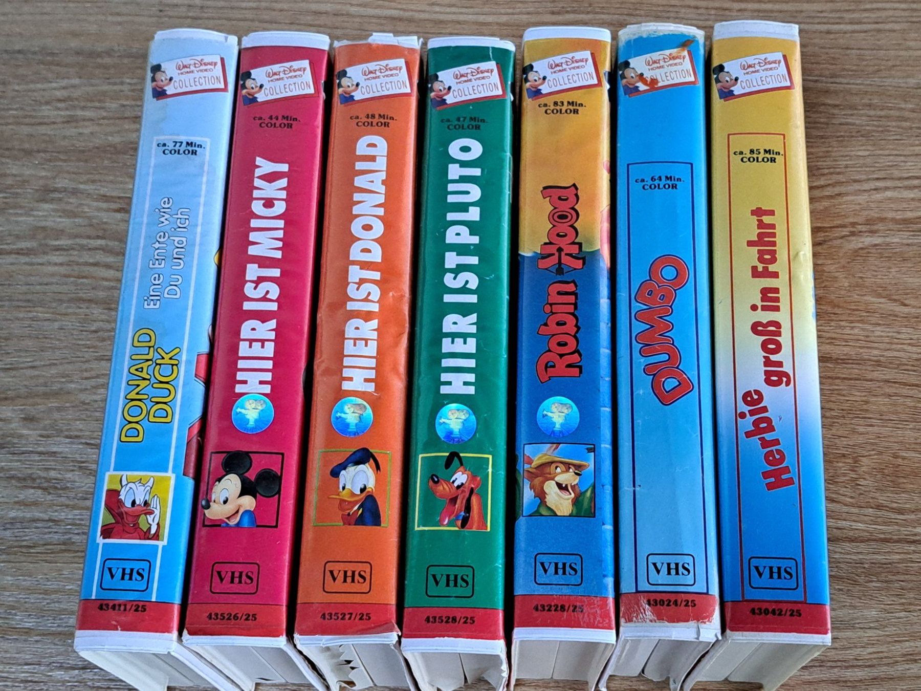 VHS-Videokassetten 7 Walt Disney Home Video Collection Filme (Gebraucht ...