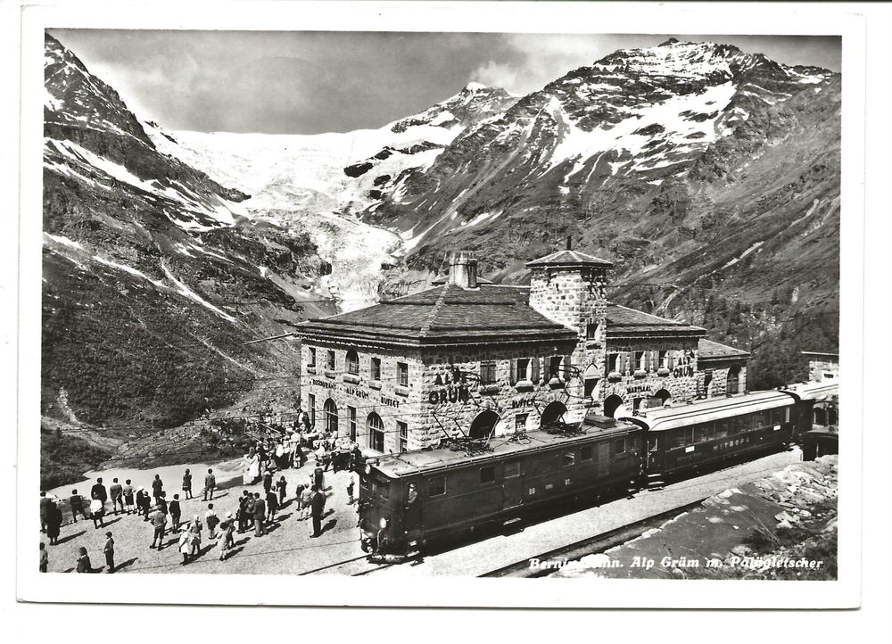 Alp Grüm (GR) Bernina-Bahn - Palügletscher - Alp Grüm 1952 | Kaufen auf ...