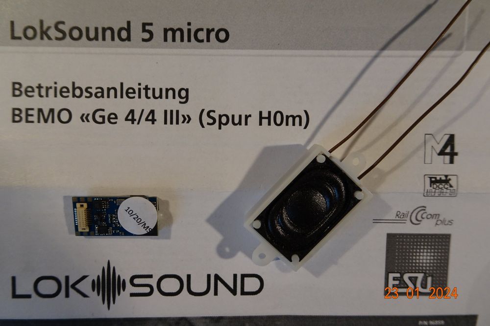 Décodeur ESU LokSound V5 micro Next18 avec haut-parleur (Neu (gemäss ...