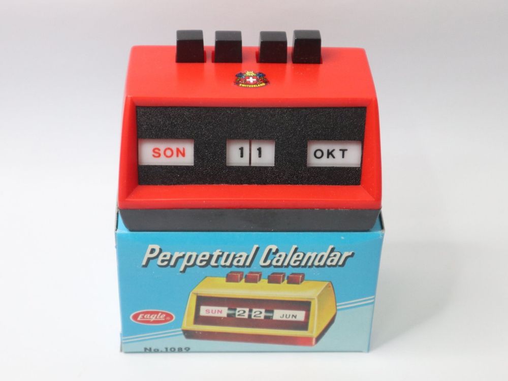 70's Dauerkalender Perpetual ewiger Kalender 60's (Neu (gemäss ...