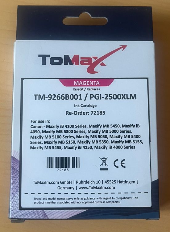 Canon MAXIFY Ink Cartridge - PGI-2500XLM - MAGENTA - NEW (Neuf avec ...