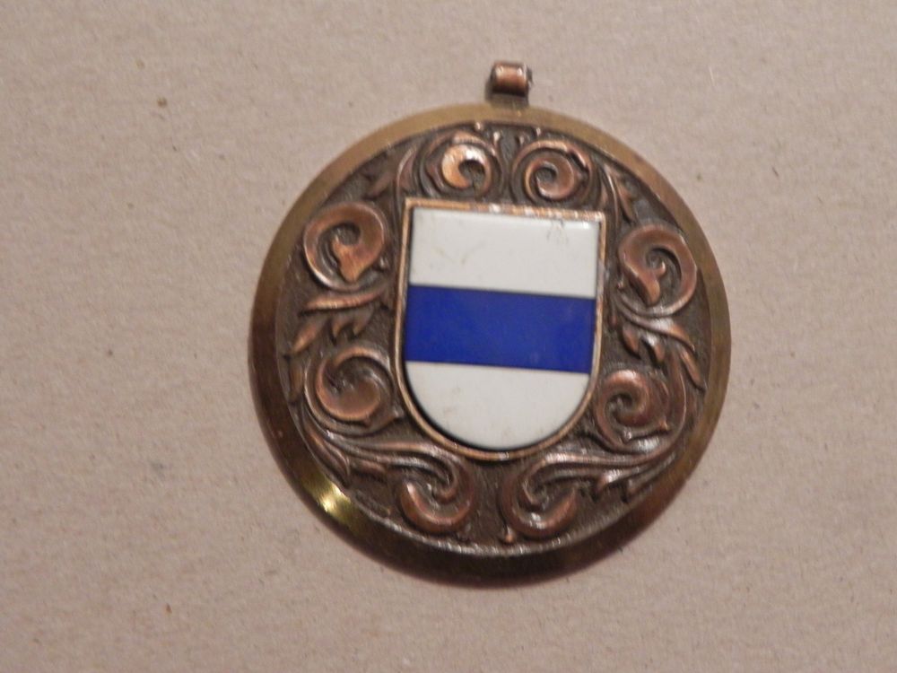 Medaille Schweiz CH Wappen Fahne ca. 1975 Kanton Zug ZG (Gebraucht) in ...