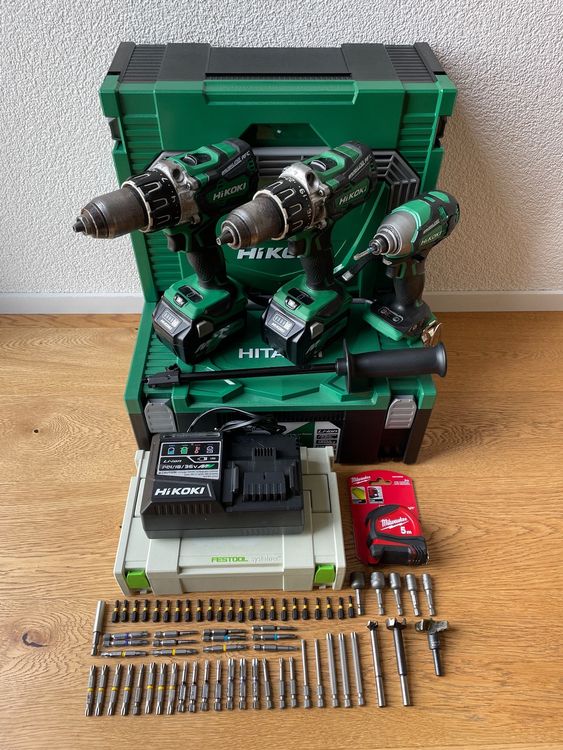 Hikoki Akku SET 18V mit Milwaukee Meter und Festool Koffer | Kaufen auf ...