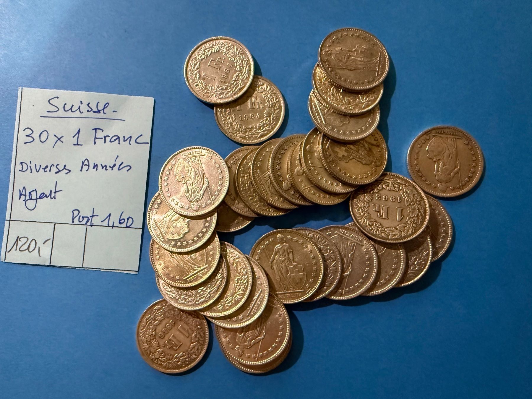 30 X 1 FRANC ARGENT- ( diverses années ) (D'occasion) à genève pour CHF 135 – avec livraison ...