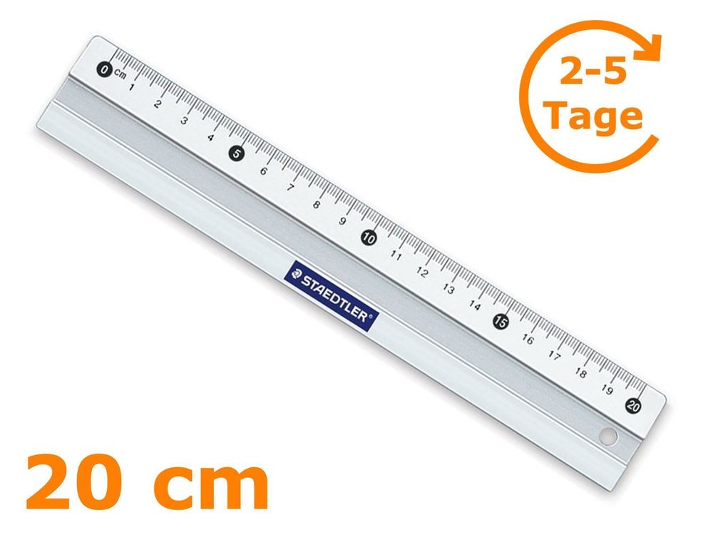 Metall-Lineal, aus Aluminium, 200 mm (Neu und originalverpackt) in St ...