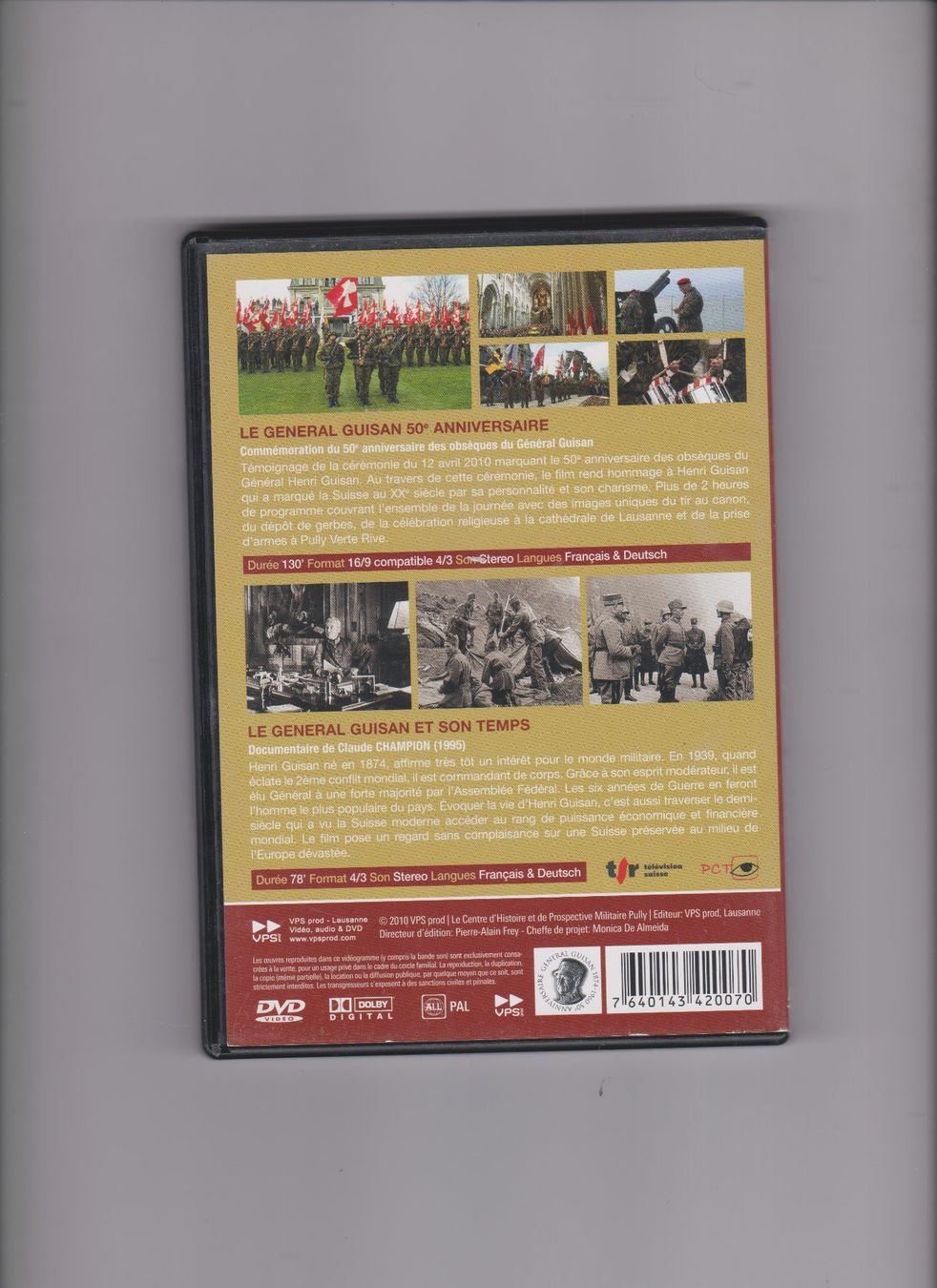 DVD Général Guisan Coffret 2 DVD armée suisse (D'occasion) à Bex pour ...