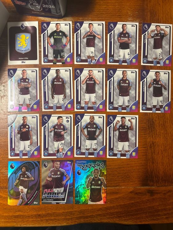 Topps Premier League 2026 Aston Villa Teamset (Neu (gemäss Beschreibung ...
