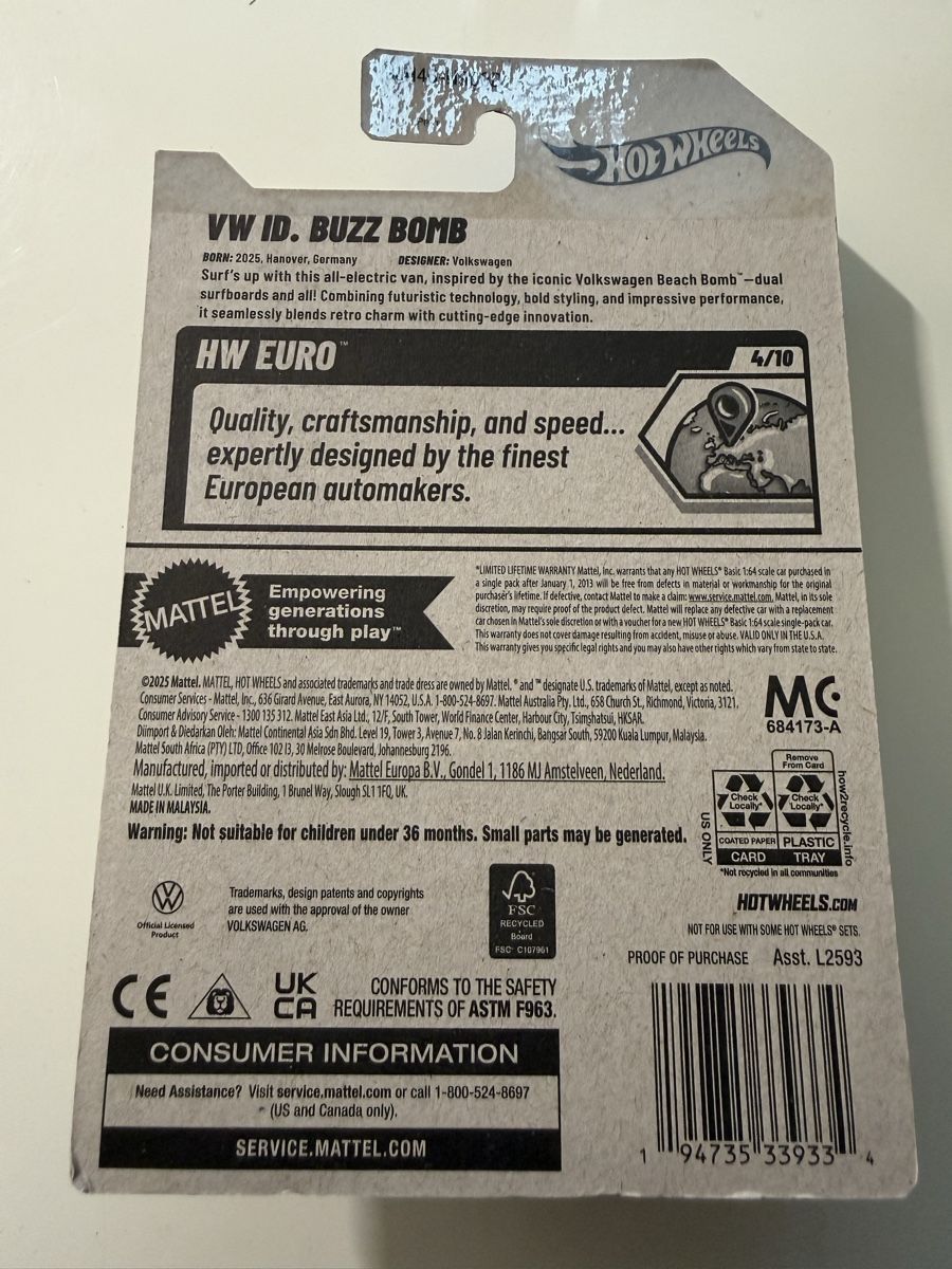 Hot Wheels VW ID. Buzz Bomb 1:64 (Neu und originalverpackt) in Sutz für ...