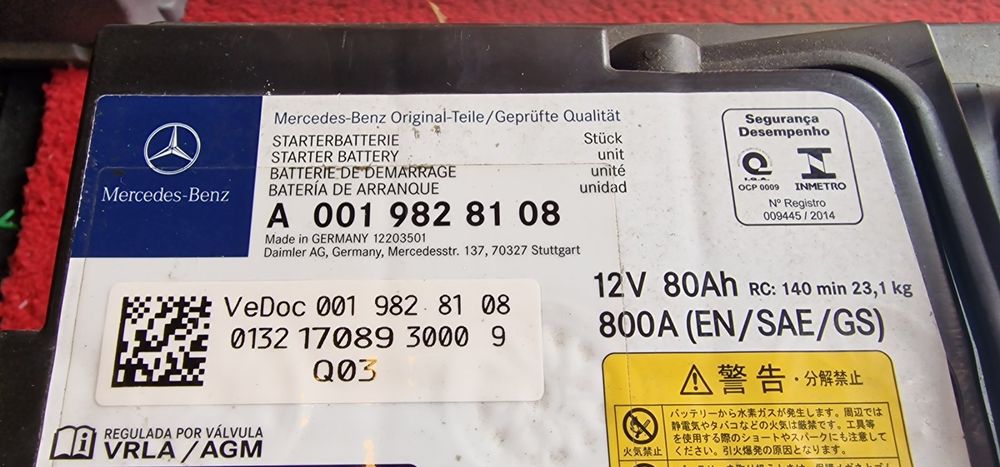 Autobatterie Mercedes 12V 80Ah 800A en/sae/gs (Gebraucht) in goldach für CHF 41.9 – nur Abholung ...