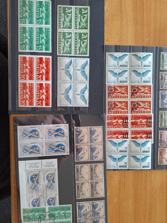 Schweiz Flugbriefmarken 4 block schweiz RAR sammlung 20 (Gebraucht) in ...