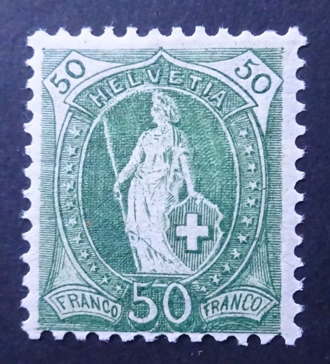 Steh. Helvetia 98A.3.25/II, Ret., *, Kat. 225.00 (Neu (gemäss ...