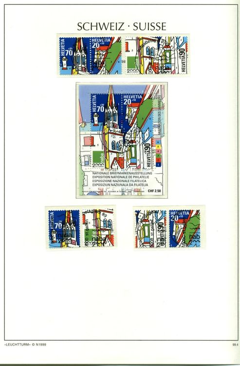 BLOCK NABA 1999 + PAARE + ET VOLL EINZELWERTE - LUXUS (Gebraucht) in Sarmenstorf für CHF 2 – mit ...