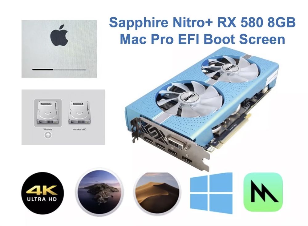 Sapphire Nitro+ RX 580 8GB, Mac Pro EFI Boot Screen (Gebraucht) in ...