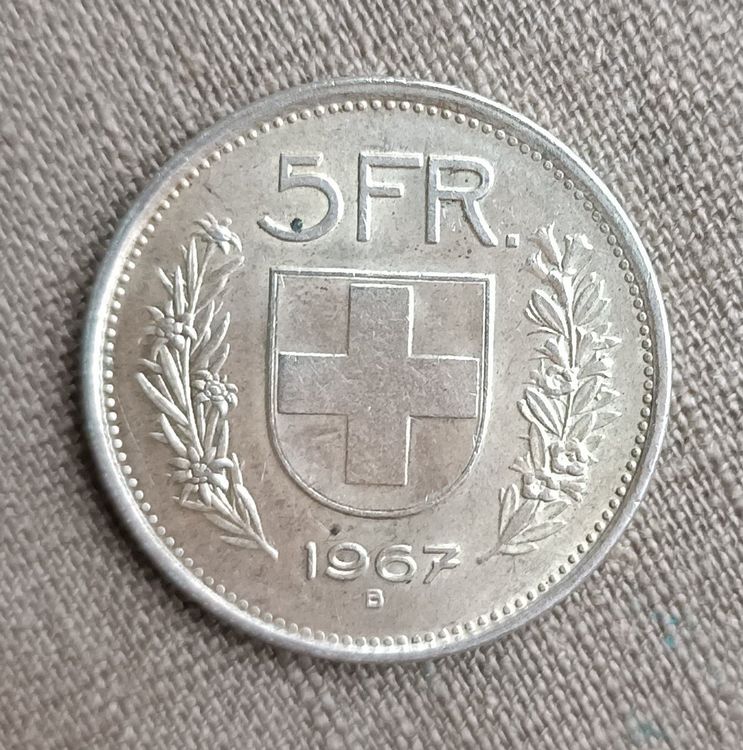 5 Franken 1967 (Gebraucht) in Grenchen für CHF 10 – mit Lieferung auf Ricardo kaufen