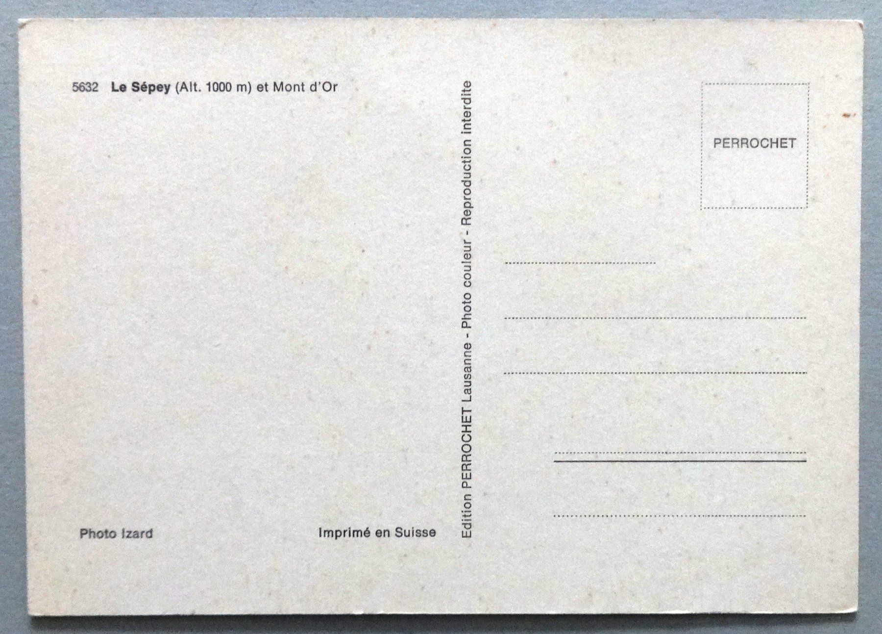 Le Sépey et le Mont d' Or (D'occasion) à Fétigny pour CHF 1 – avec ...