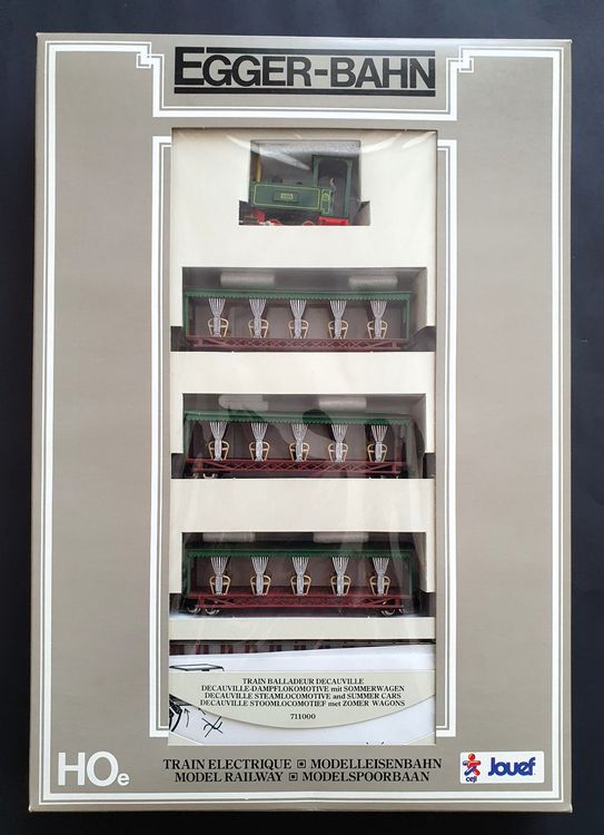 EGGER-BAHN Jouef, N° 711000, Decauville Dampflokomotive, HOe (Neu (gemäss Beschreibung)) in ...