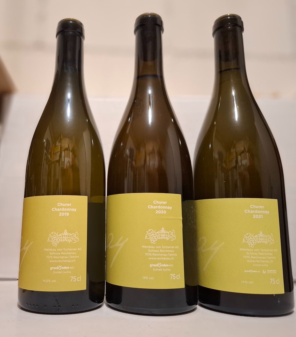 Von Tscharner Chardonnay Vertikale 19/20/21 (Neu (gemäss Beschreibung ...