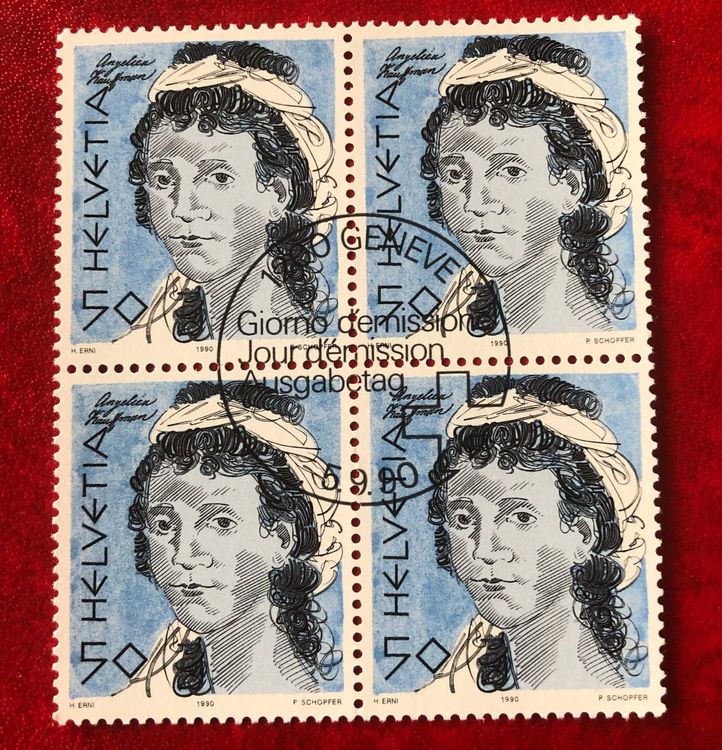 4 er Block Nr.802 mit Stempel Geneve (Gebraucht) in Aarau für CHF 0.45 ...