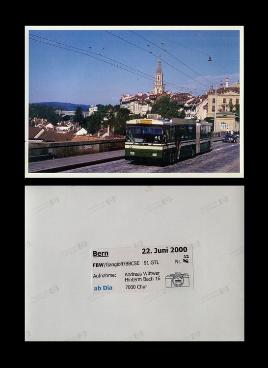 Bern Nydegg Matte Trolleybus Bernmobil FBW Foto Ausdruck A5 | Kaufen auf Ricardo