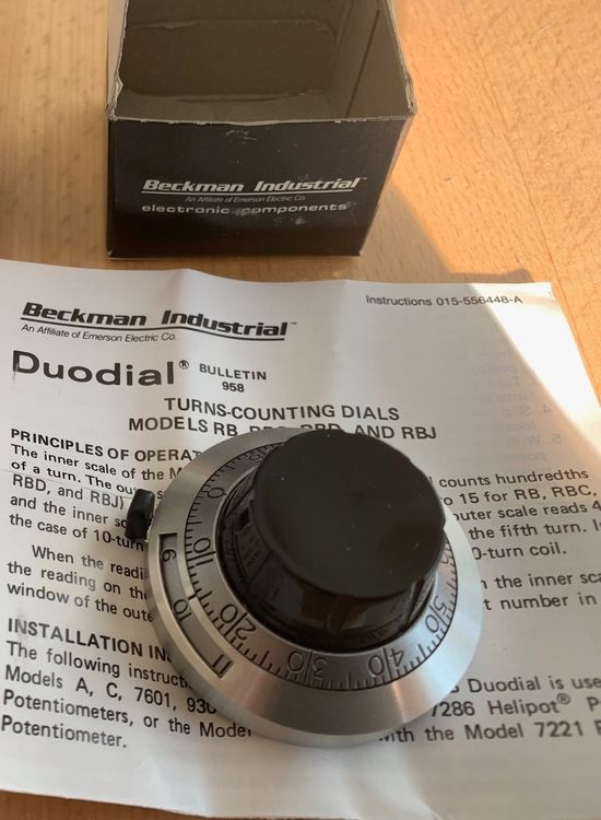 1 Stück Beckman Industrial Duodial Turns Counting Dial (Neu (gemäss ...