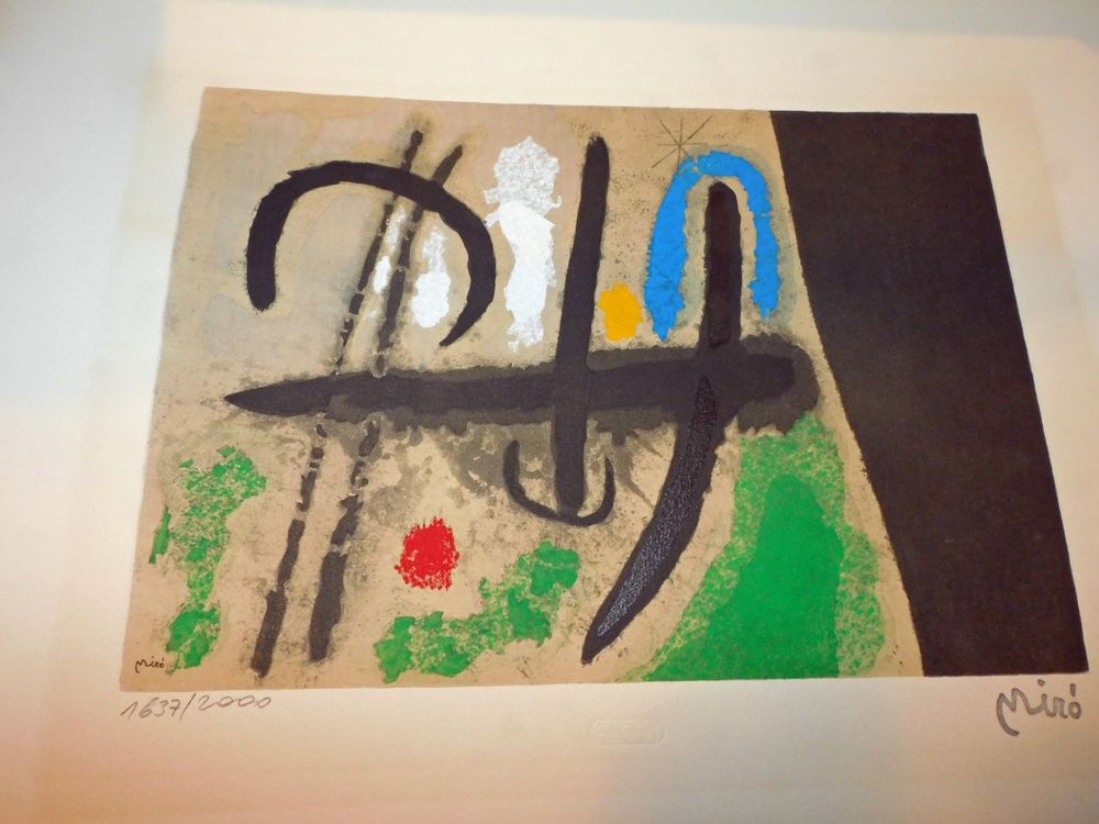 Rausverkauf - Kunst limitierte original Litho von Miro (Gebraucht) in Sursee für CHF 300 – mit ...
