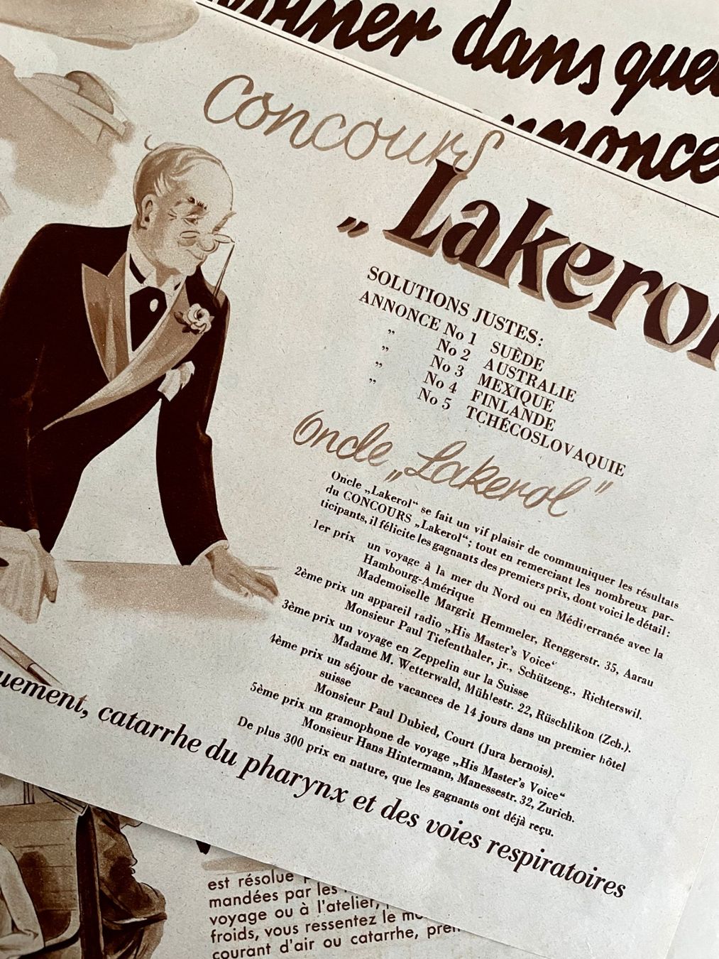 Läkerol tablettes - 3 alte Werbungen / Publicités 1930/32 (Gebraucht ...