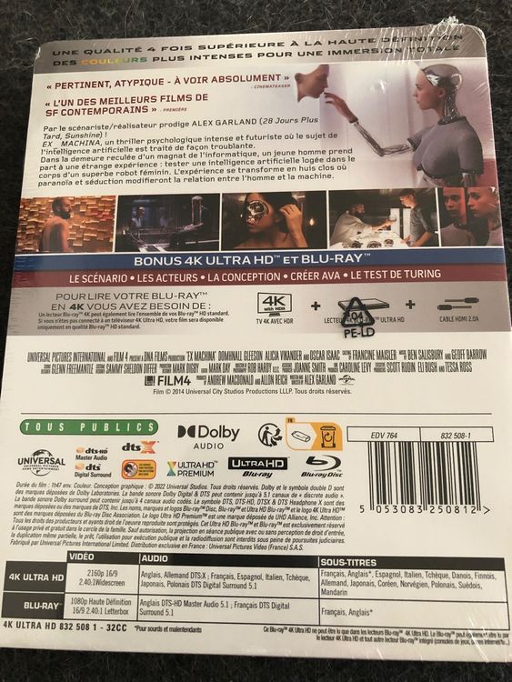 Ex Machina 4K UHD Blu-Ray + Blu-Ray im Steelbook (Neu und ...