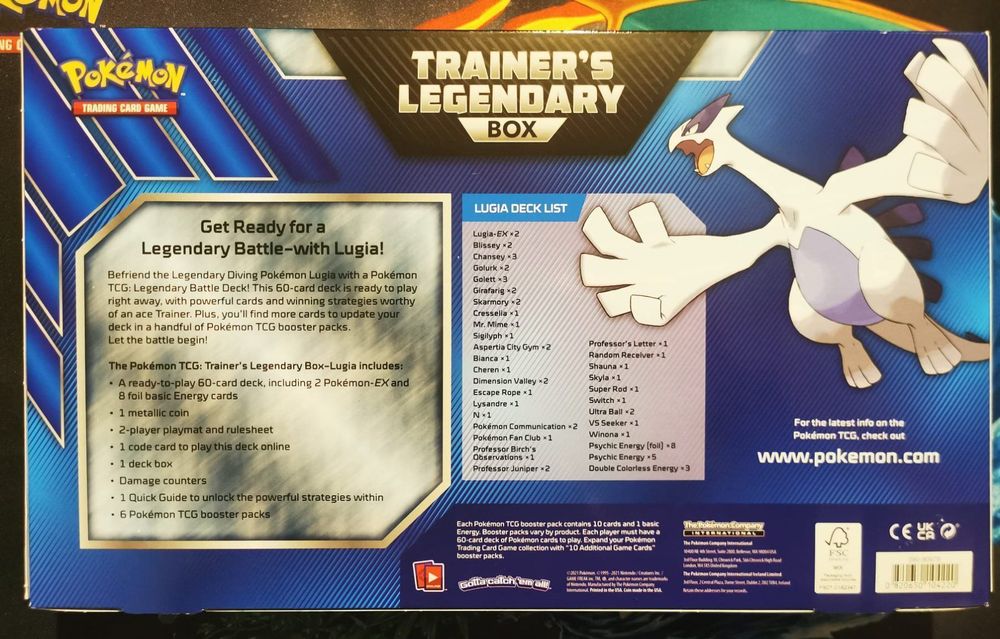 Pokemon Trainers Legendary Box Lugia EX + Seltenen Booster (Neu und ...