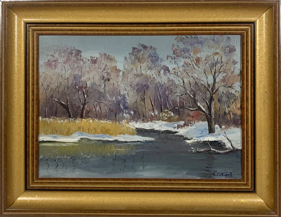 Roland Colliard (1932) Winterlandschaft Gemälde (Gebraucht) in Root für ...