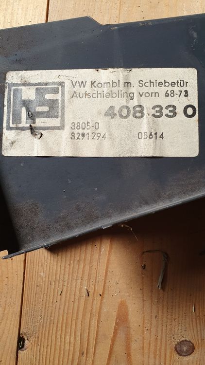 VW Bus 68-73 Schiebetürblech Repblech vorne (Neu (gemäss Beschreibung)) in Brenzikofen für CHF ...