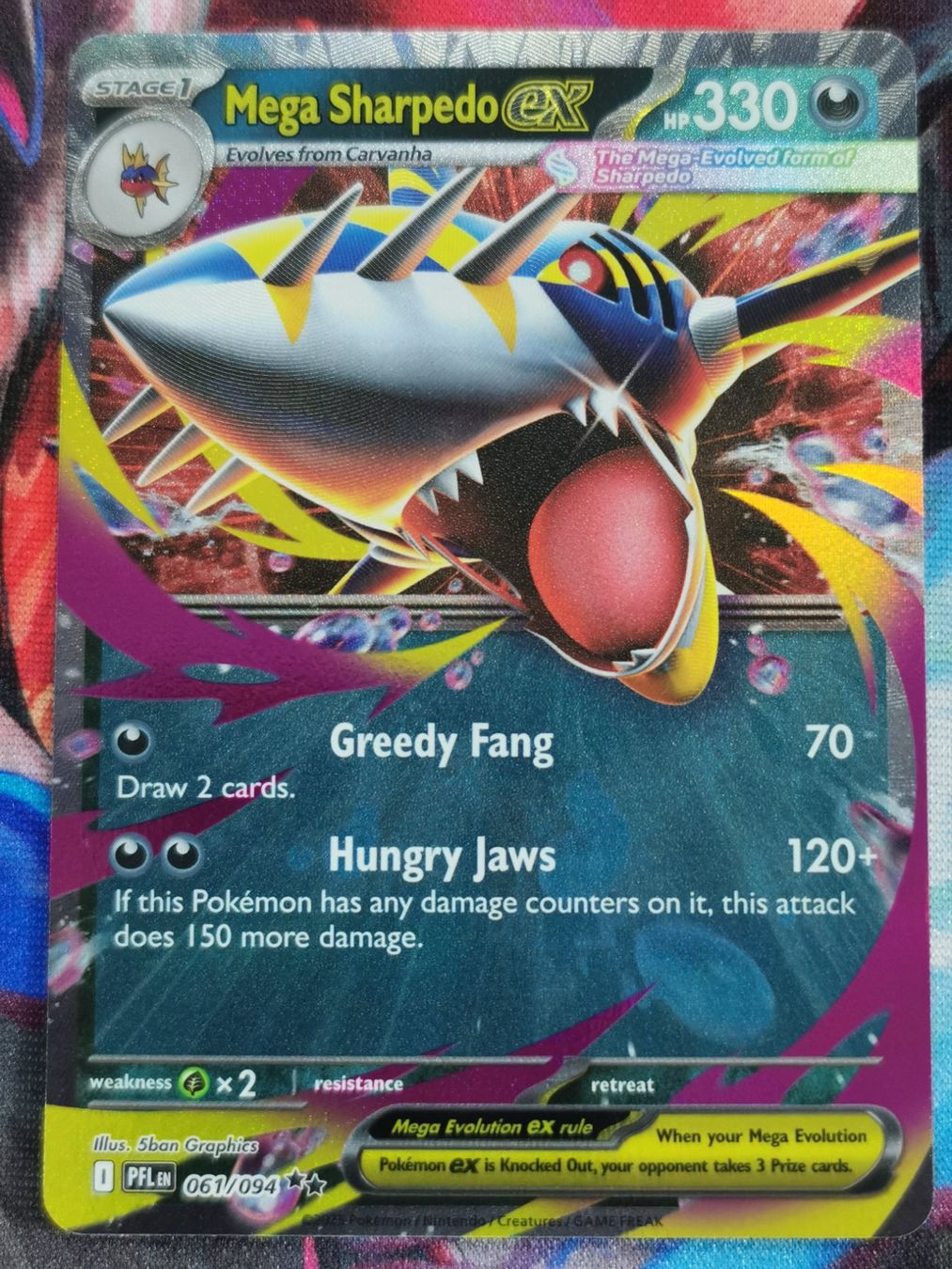 Pokemon Mega Sharpedo ex 061/094 Phantasmal Flames EN (Neuf (Voir ...