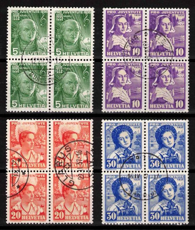 Pro Juventute 1936 Serie im 4er-Block ʘ (Neu (gemäss Beschreibung)) in Nuglar für CHF 26 – mit ...