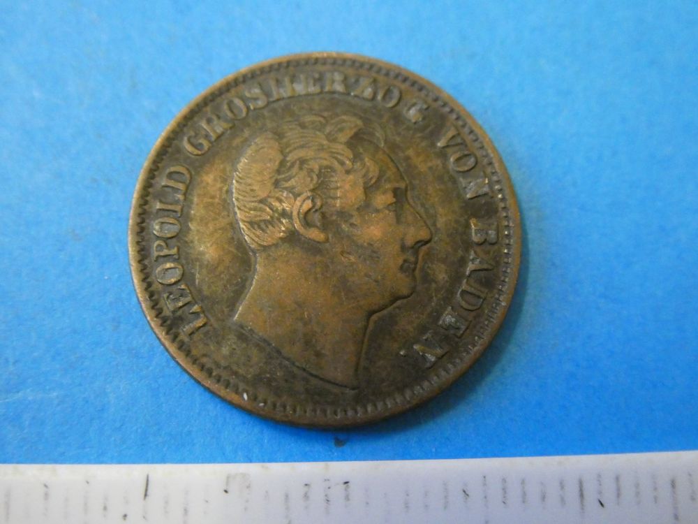 Baden 1852, 1 Kreuzer (Gebraucht) in Hinterforst für CHF 5 – mit ...