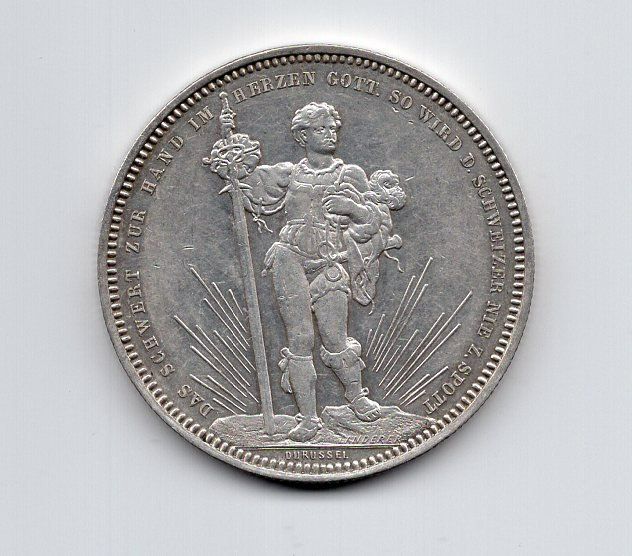 (982) CH, 5 Franken 1879, Schützenfest in Basel, top stgl (Gebraucht ...